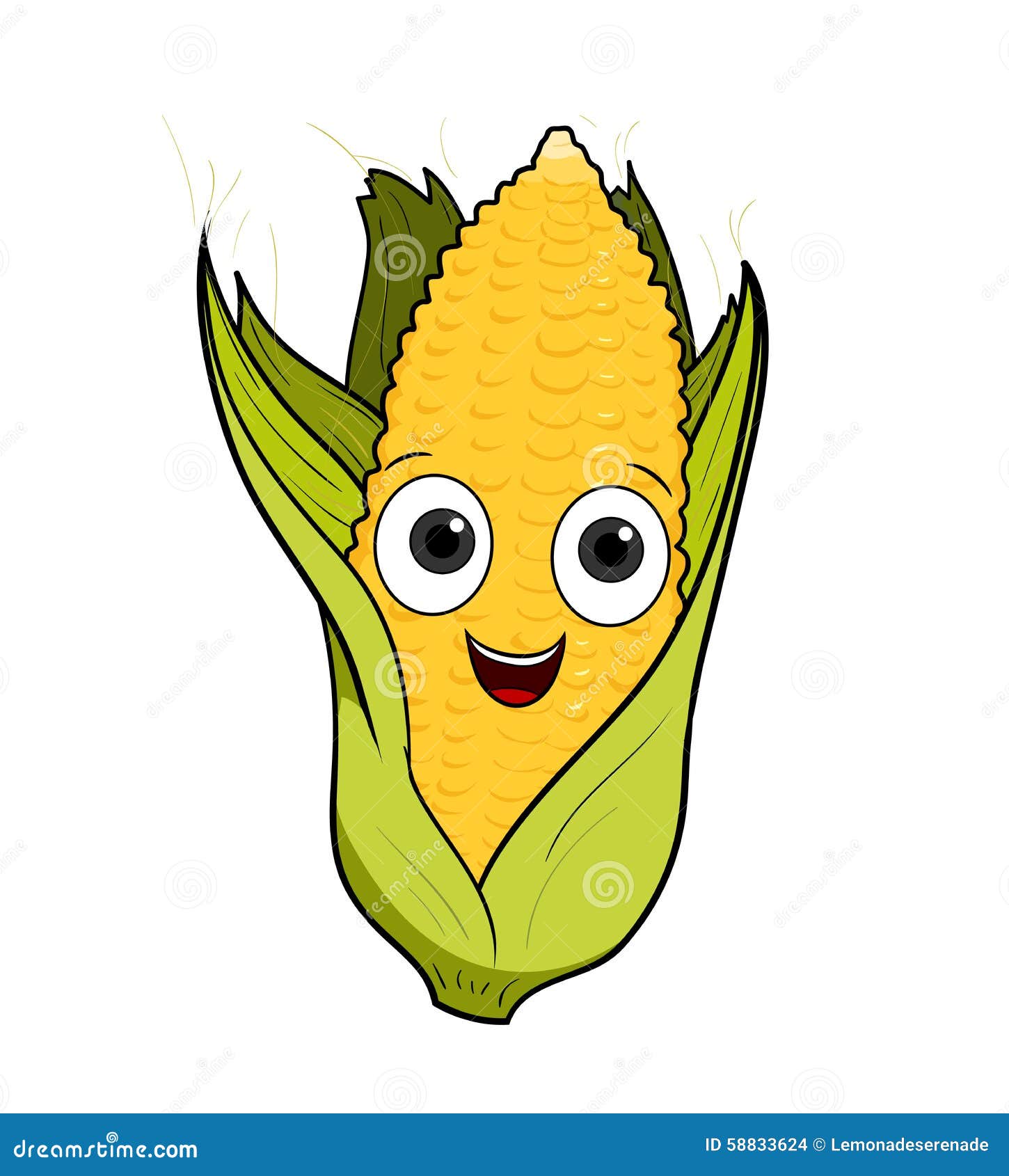 Cartoon Corn stock vector. Image of symbol, market, grain - 58833624