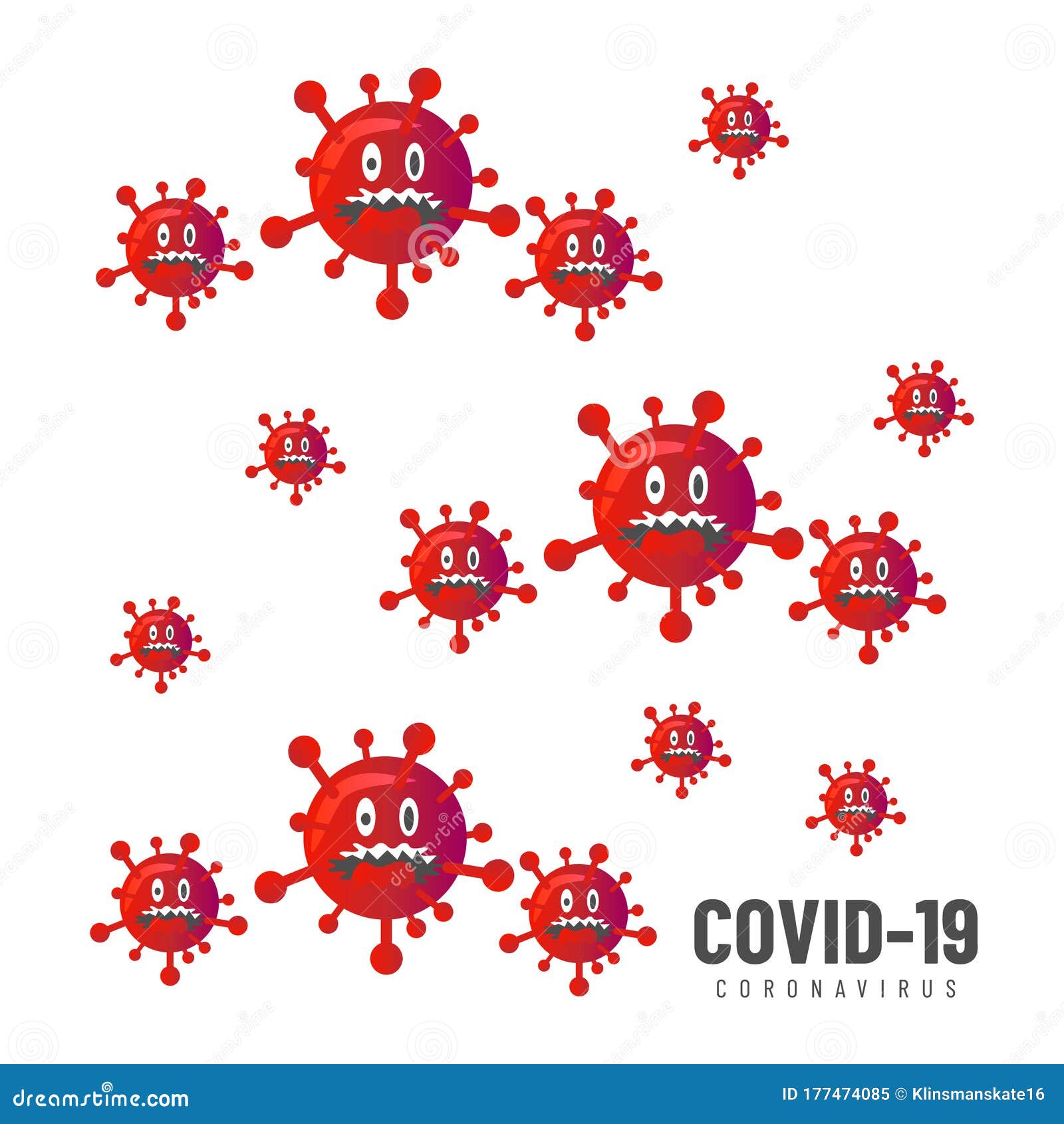 Cartoon Corona Virus Illustration Vector Design Stock Illustration ...