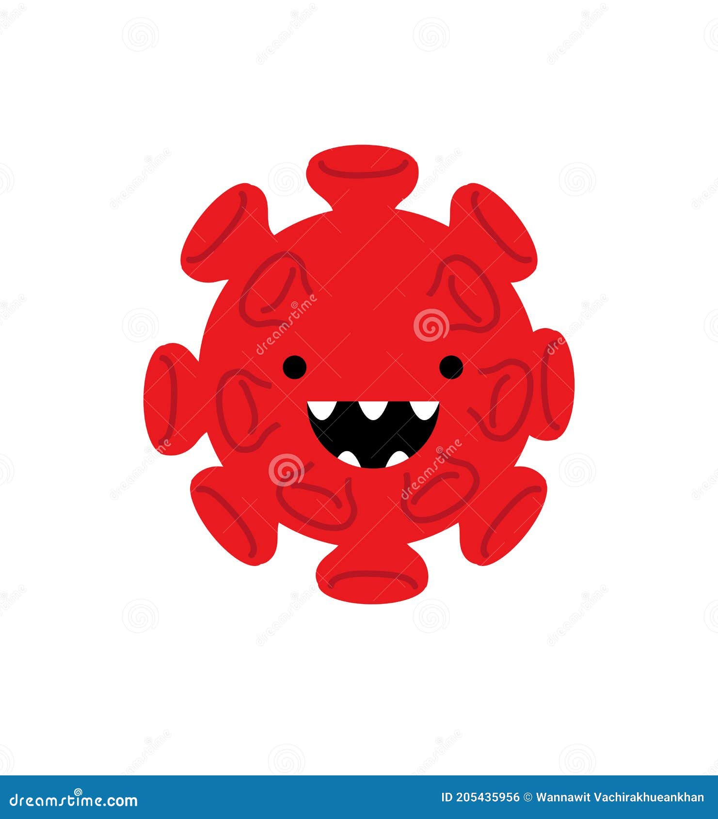 Cartoon Corona Virus Vector Concept Stock Vector - Illustration of ...