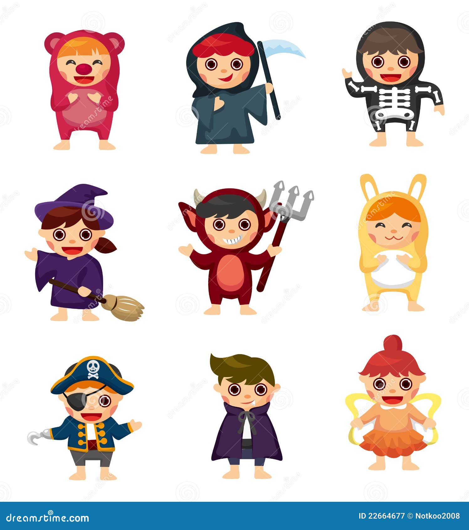 Cartoon costume party stock vector. Illustration of mask - 22664677