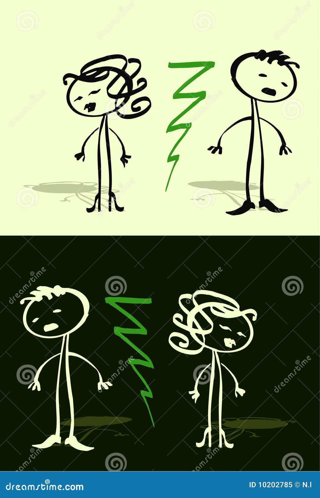 Cartoon Couple & Divorce Stock Vector - Illustration of cartoon ...