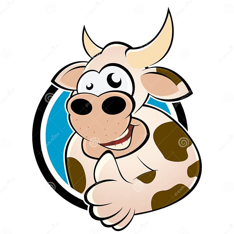 Cartoon cow stock vector. Illustration of circle, happy - 22048360