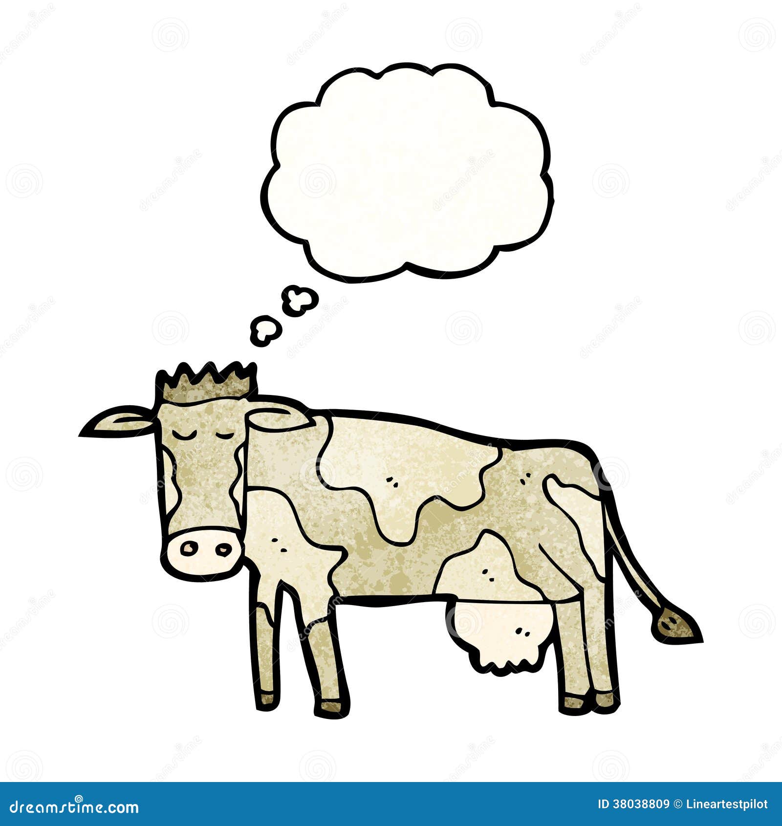 Cartoon cow stock vector. Illustration of texture, grunge - 38038809