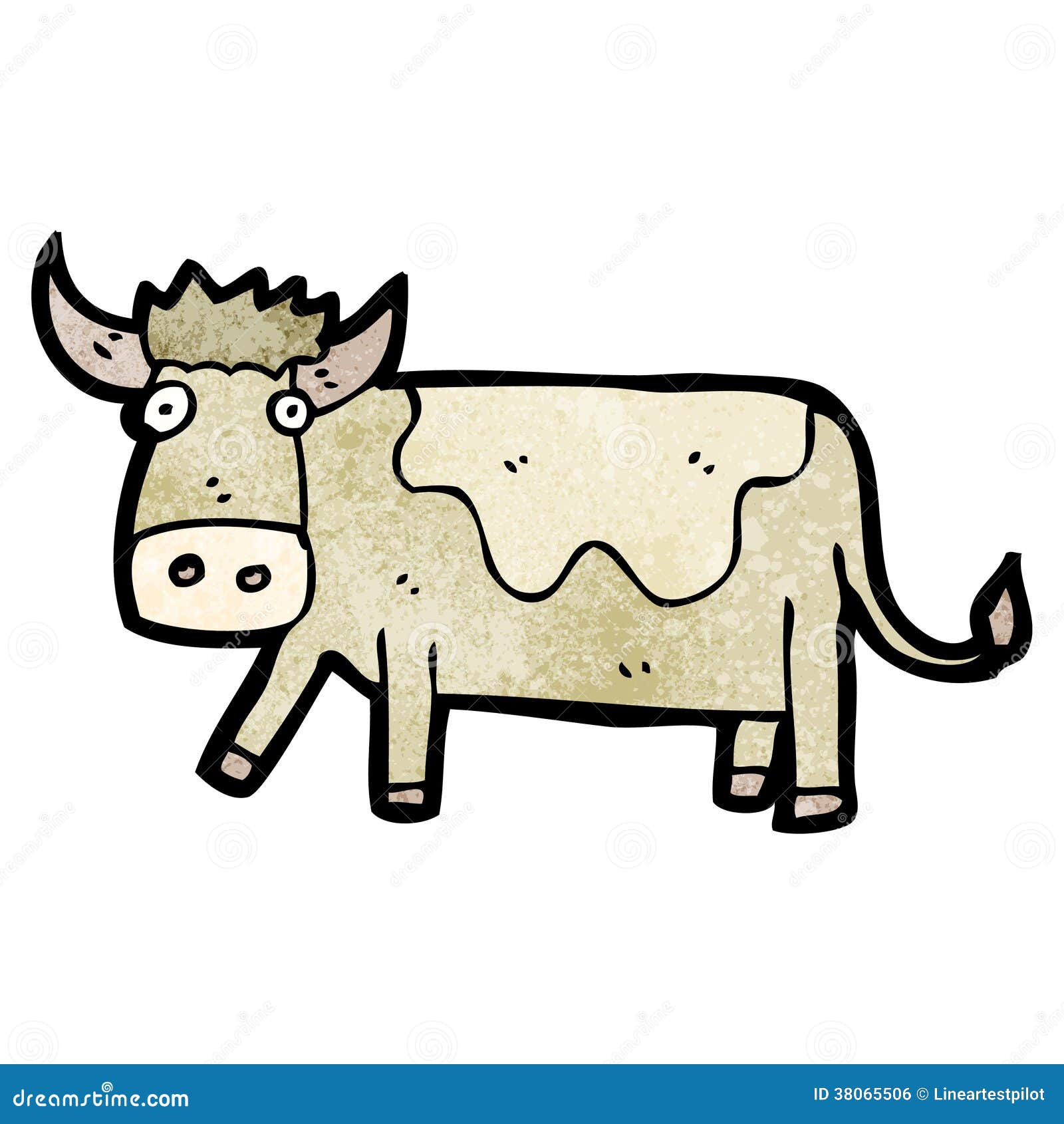 Cartoon cow stock vector. Illustration of drawn, artwork - 38065506