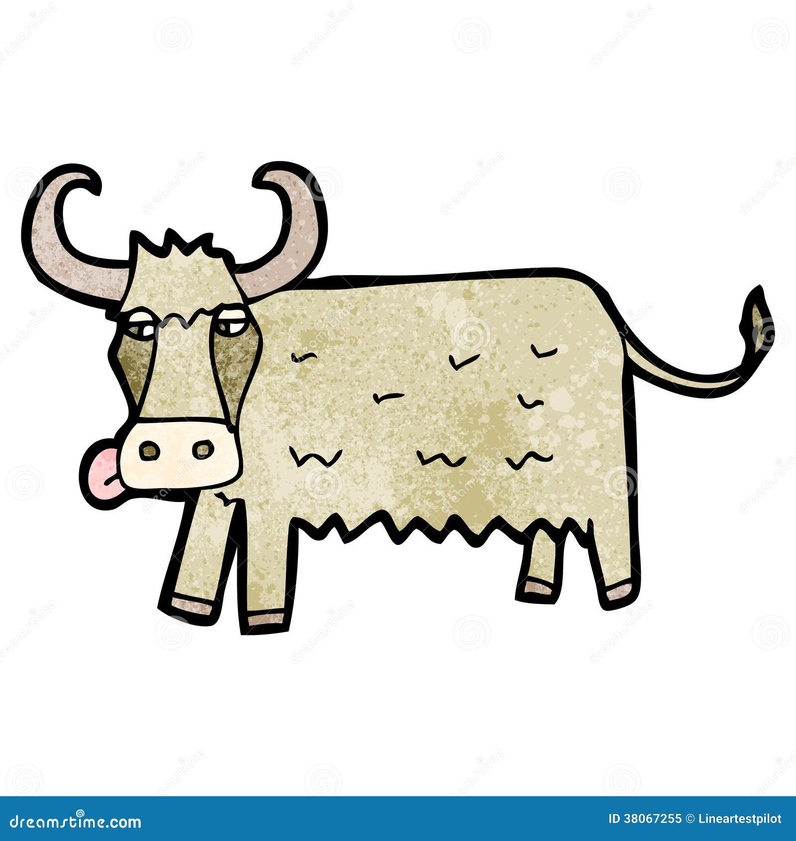 Cartoon cow stock vector. Illustration of artwork, drawn - 38067255