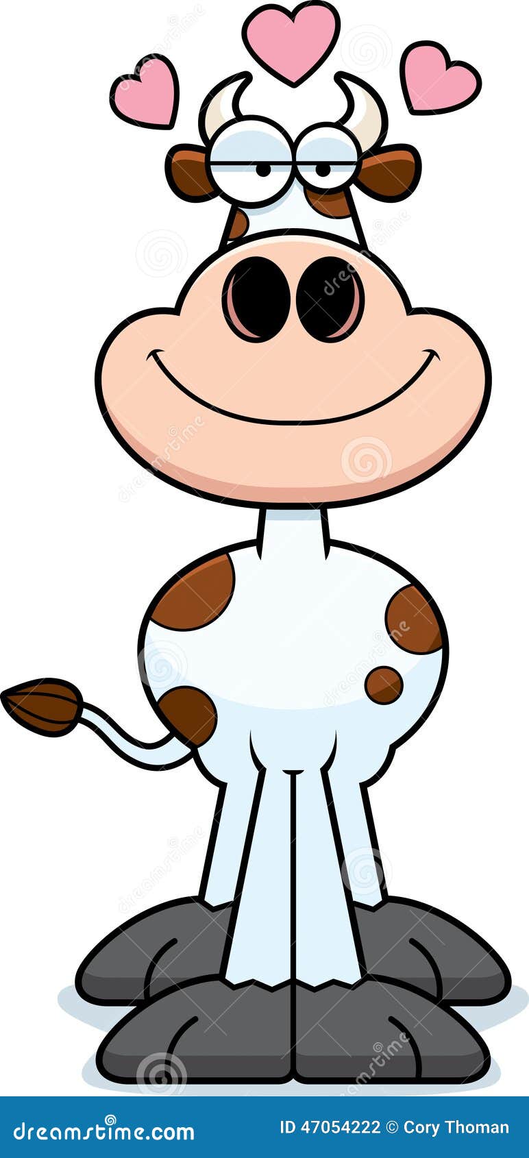 Cartoon Cow Love stock vector. Illustration of graphic - 47054222