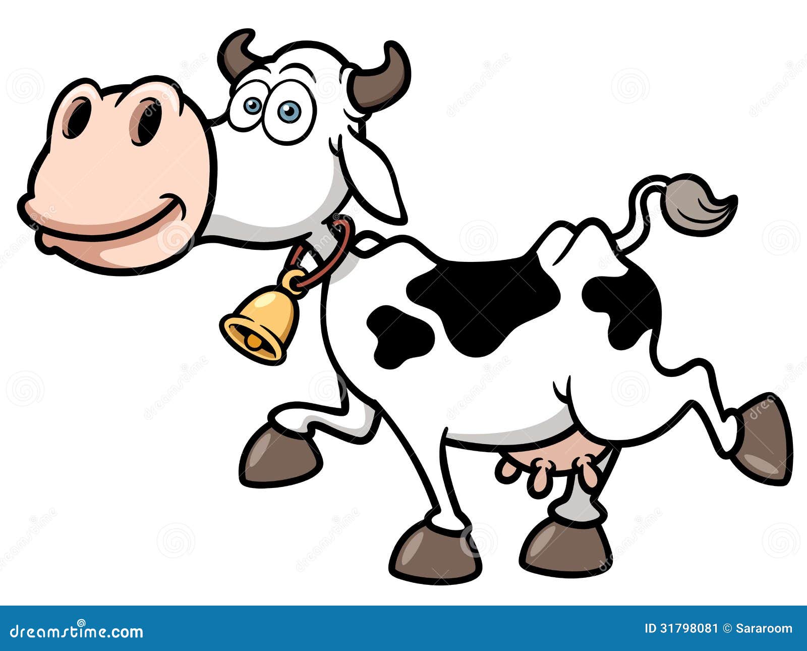 Cartoon Cow stock vector. Illustration of farm, milk - 31798081