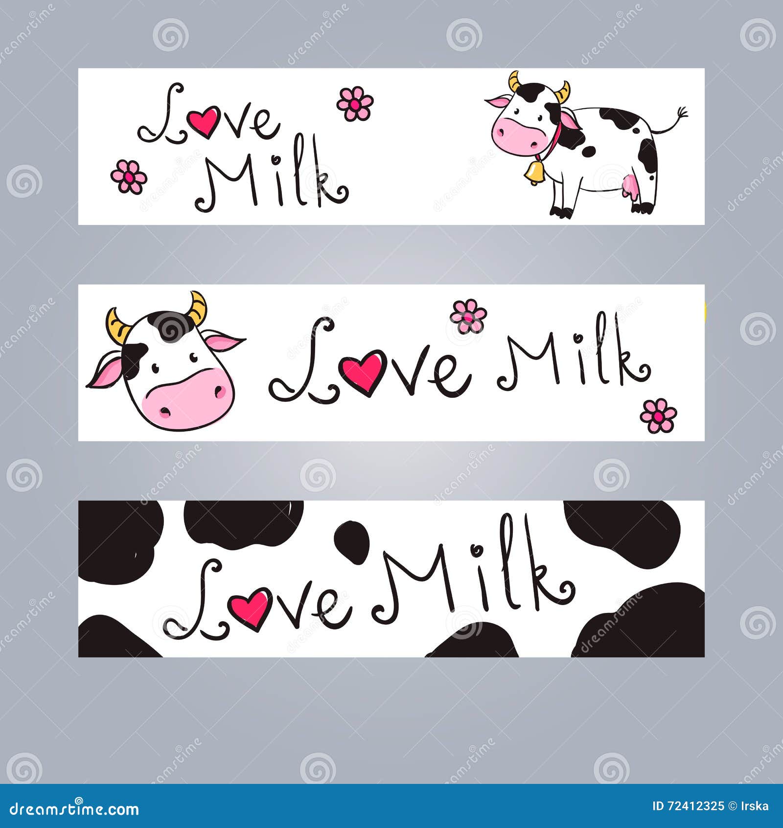 Cartoon cow web banner stock vector. Illustration of clip - 72412325