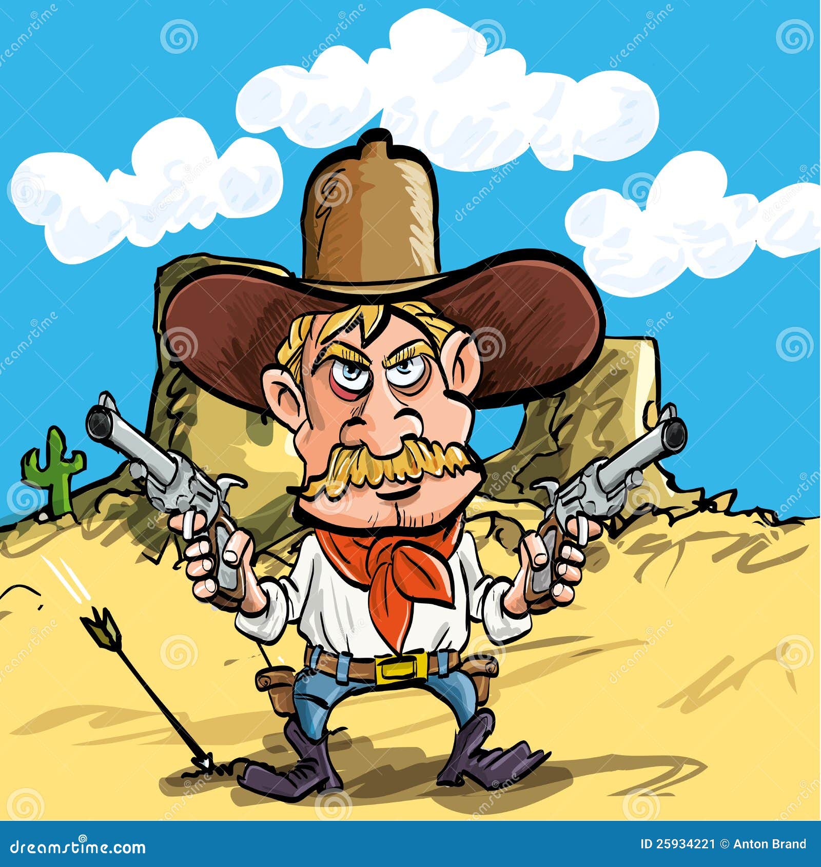 Cartoon Cowboy Shot