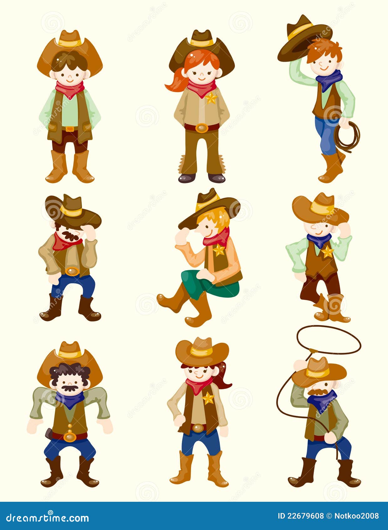 Cowboy Icon In Outline Style Isolated On White Background. Rodeo Symbol ...