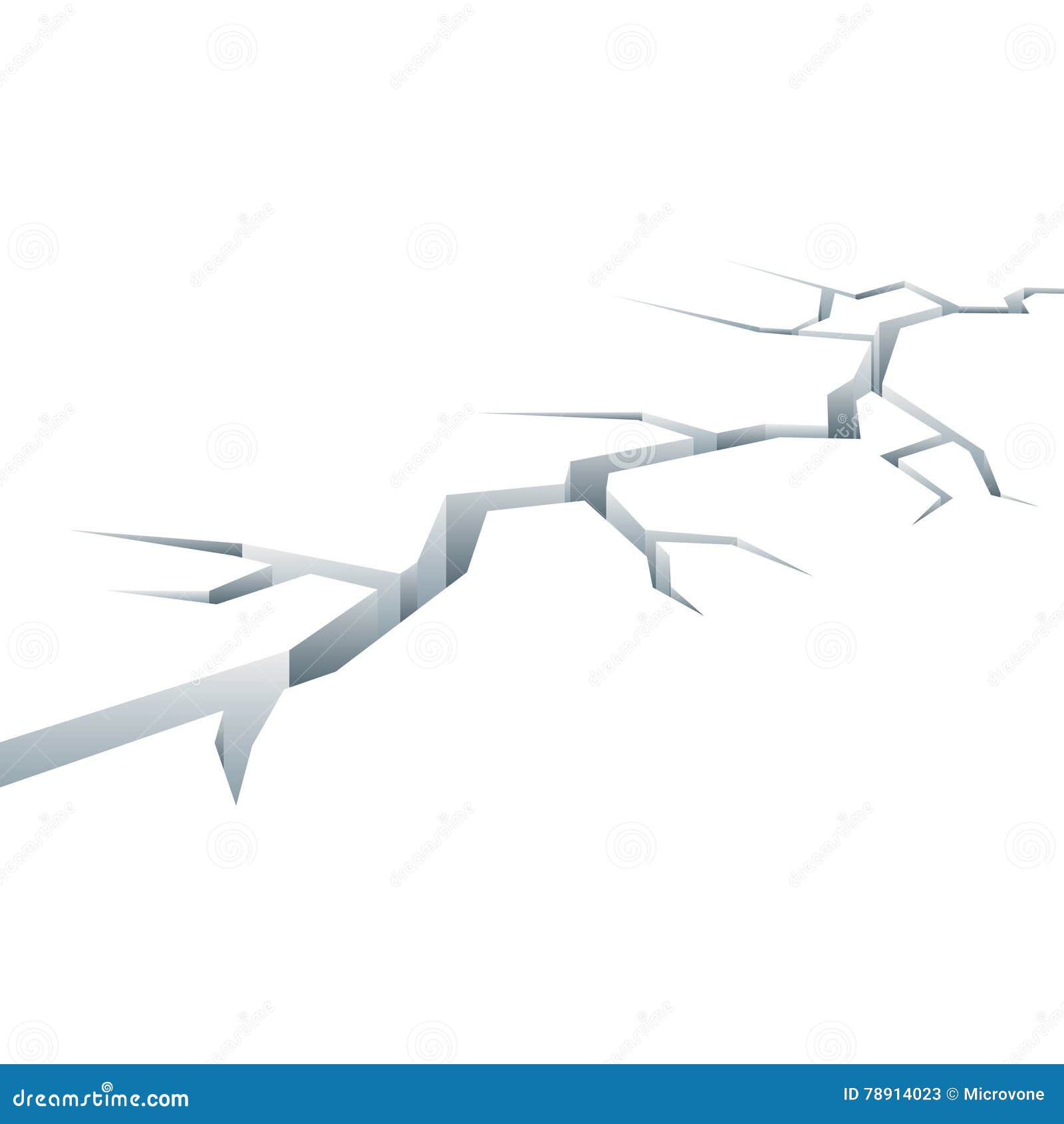 Cartoon Cracked Concrete Ground Stock Vector - Illustration of danger ...