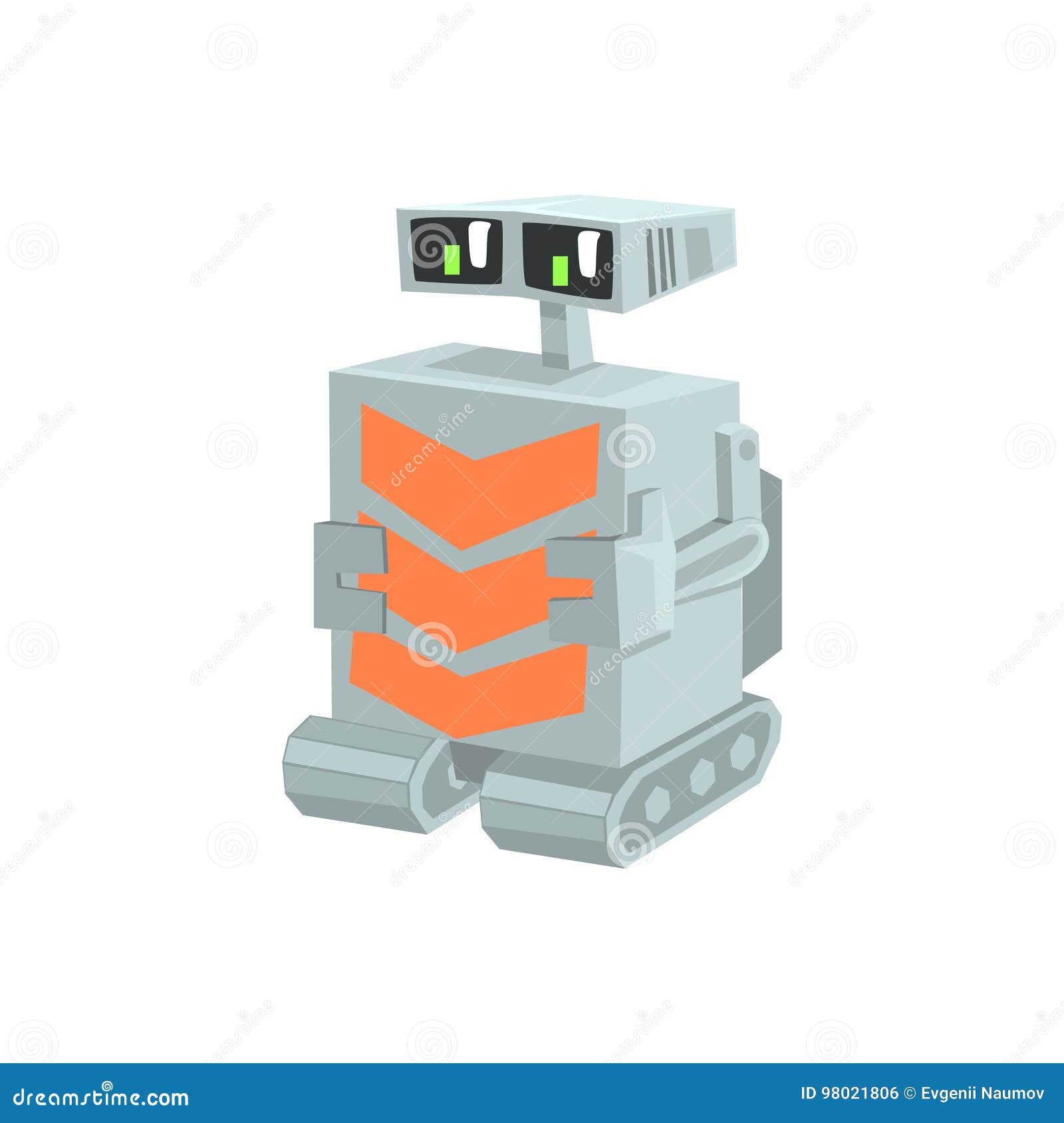 Cartoon Crawler Robot Character Vector Illustration Stock Vector ...