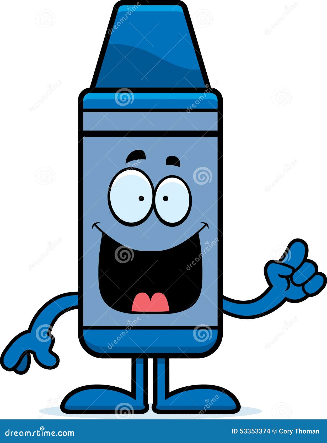 Cartoon Crayon Idea stock vector. Illustration of idea - 53353374