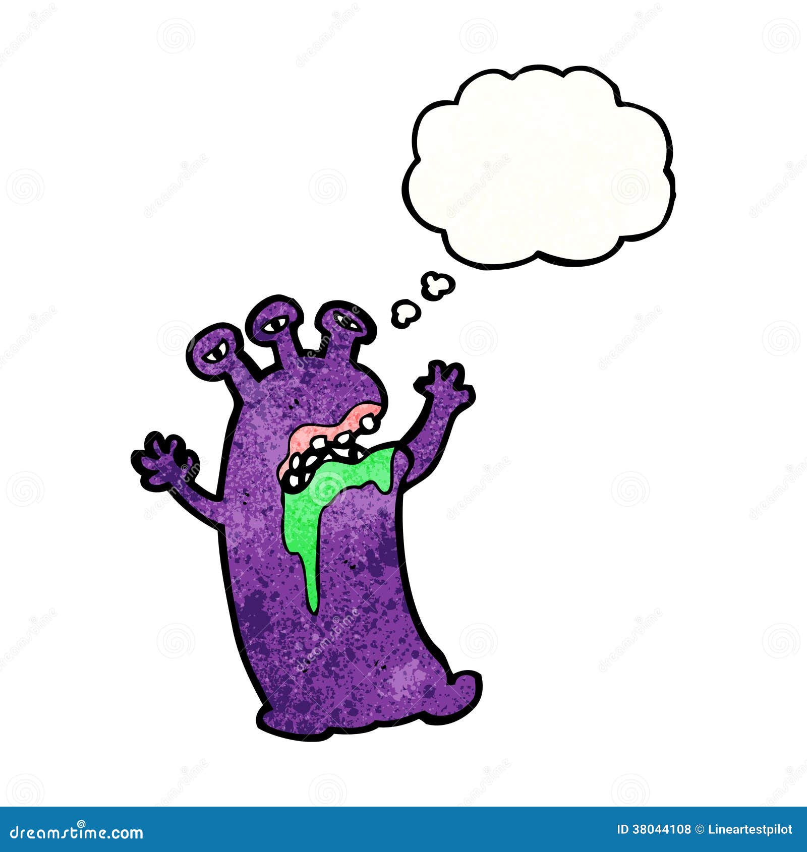 Cartoon crazy alien stock vector. Illustration of drawing - 38044108