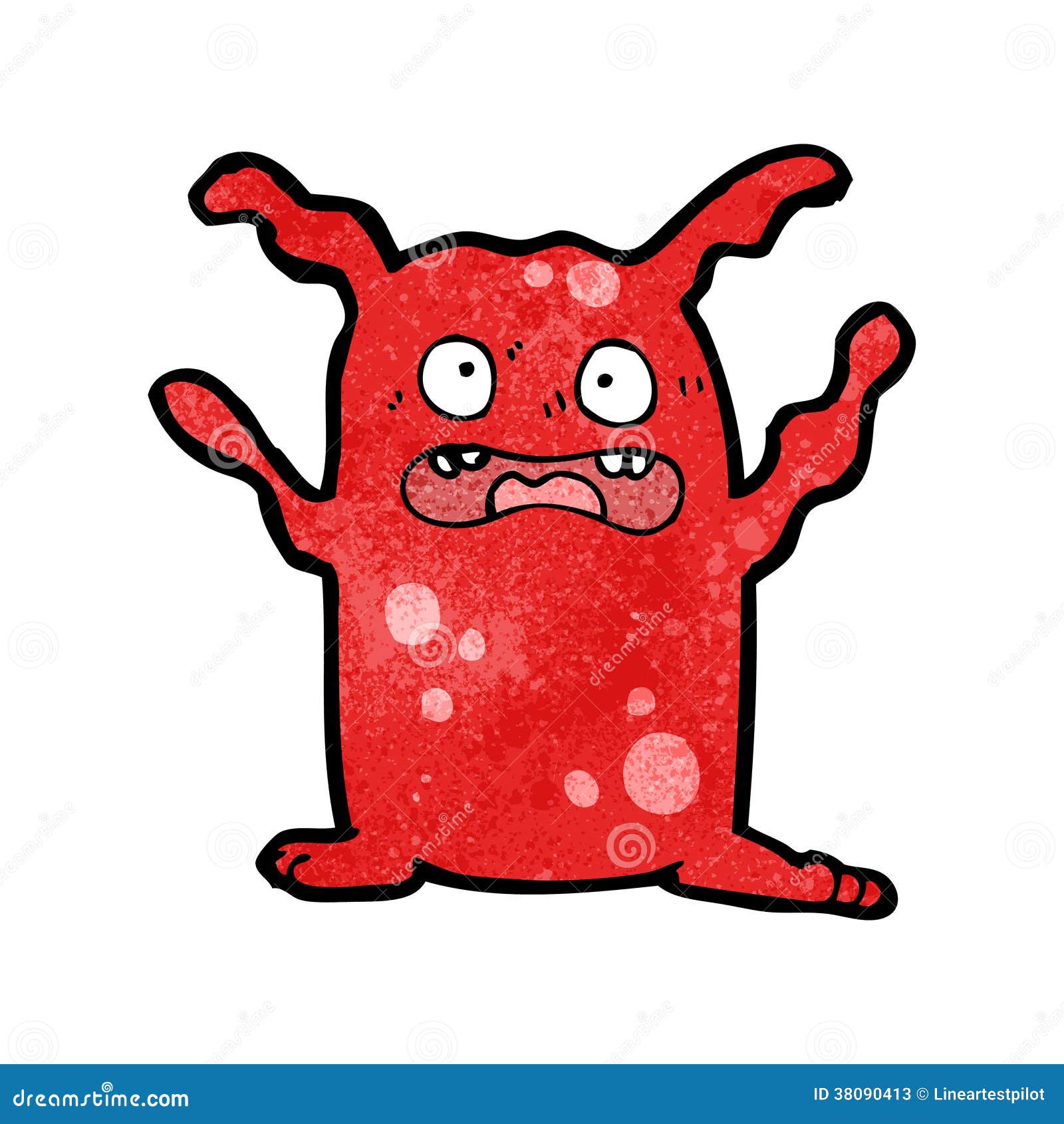 Cartoon crazy alien stock vector. Illustration of character - 38090413