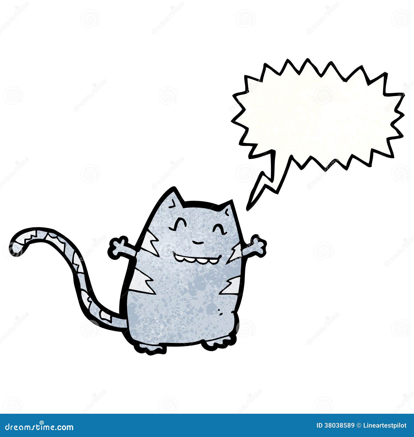 Cartoon crazy cat stock vector. Illustration of cheerful - 38038589