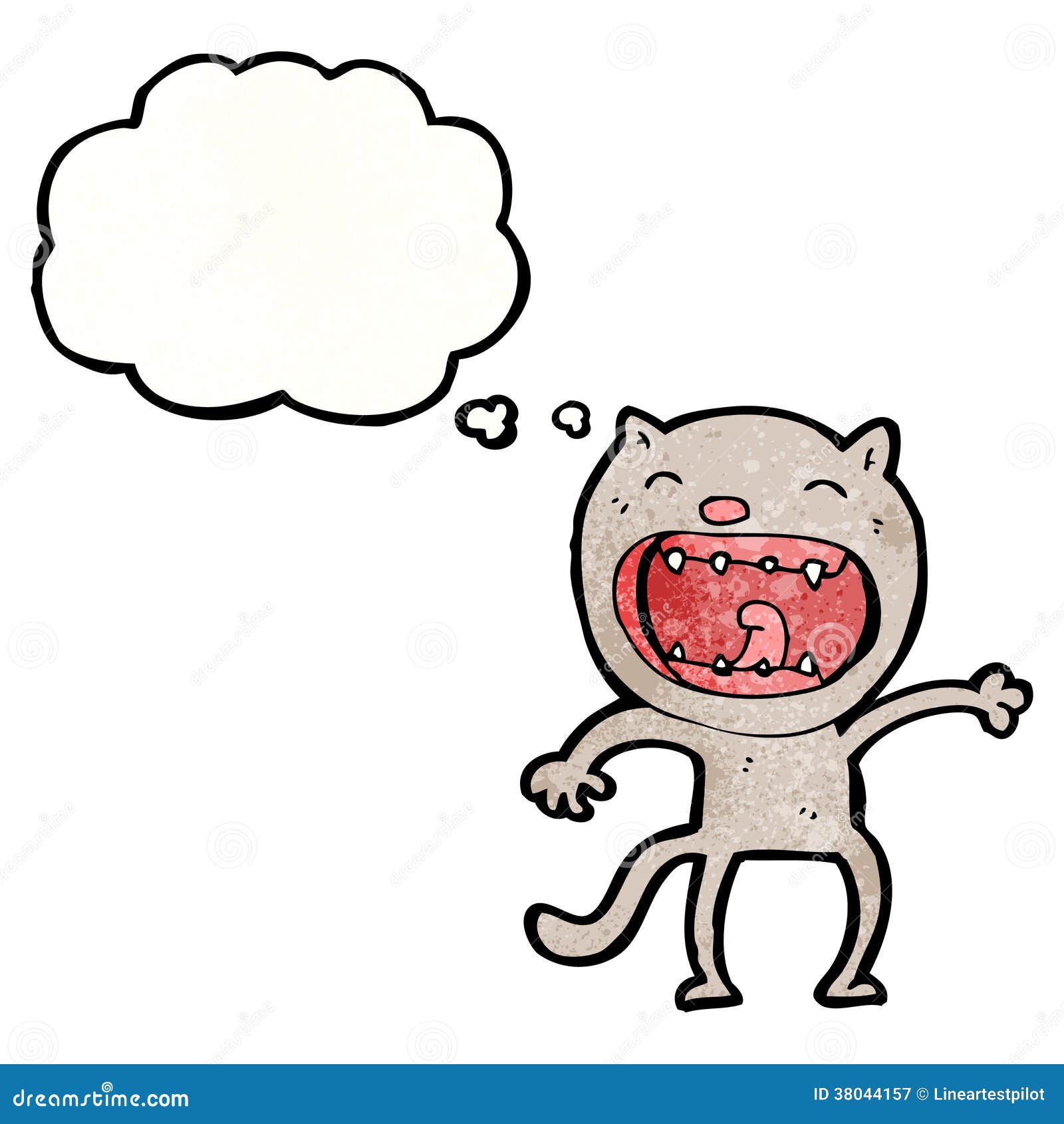 Cartoon crazy cat stock vector. Illustration of idea - 38044157