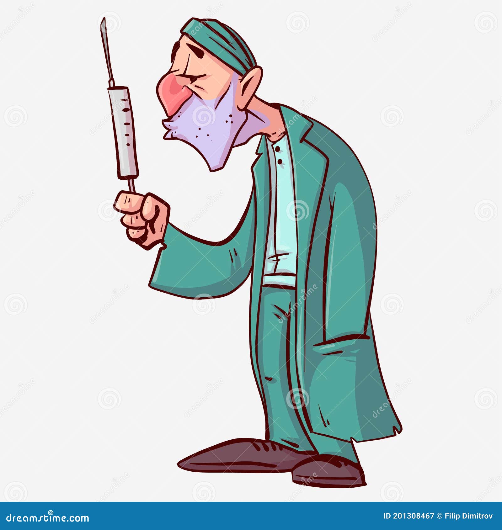 Cartoon crazy doctor stock vector. Illustration of character - 201308467