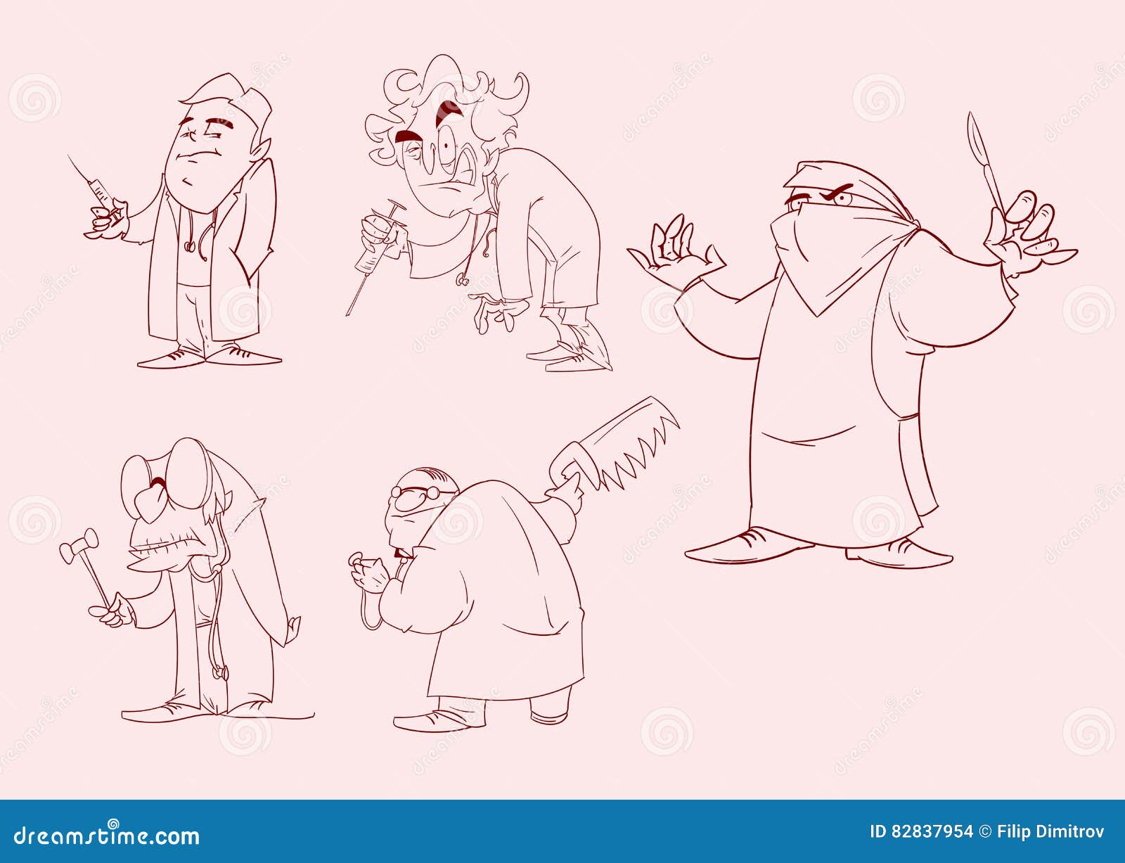 Cartoon crazy doctor stock vector. Illustration of coat - 82837954