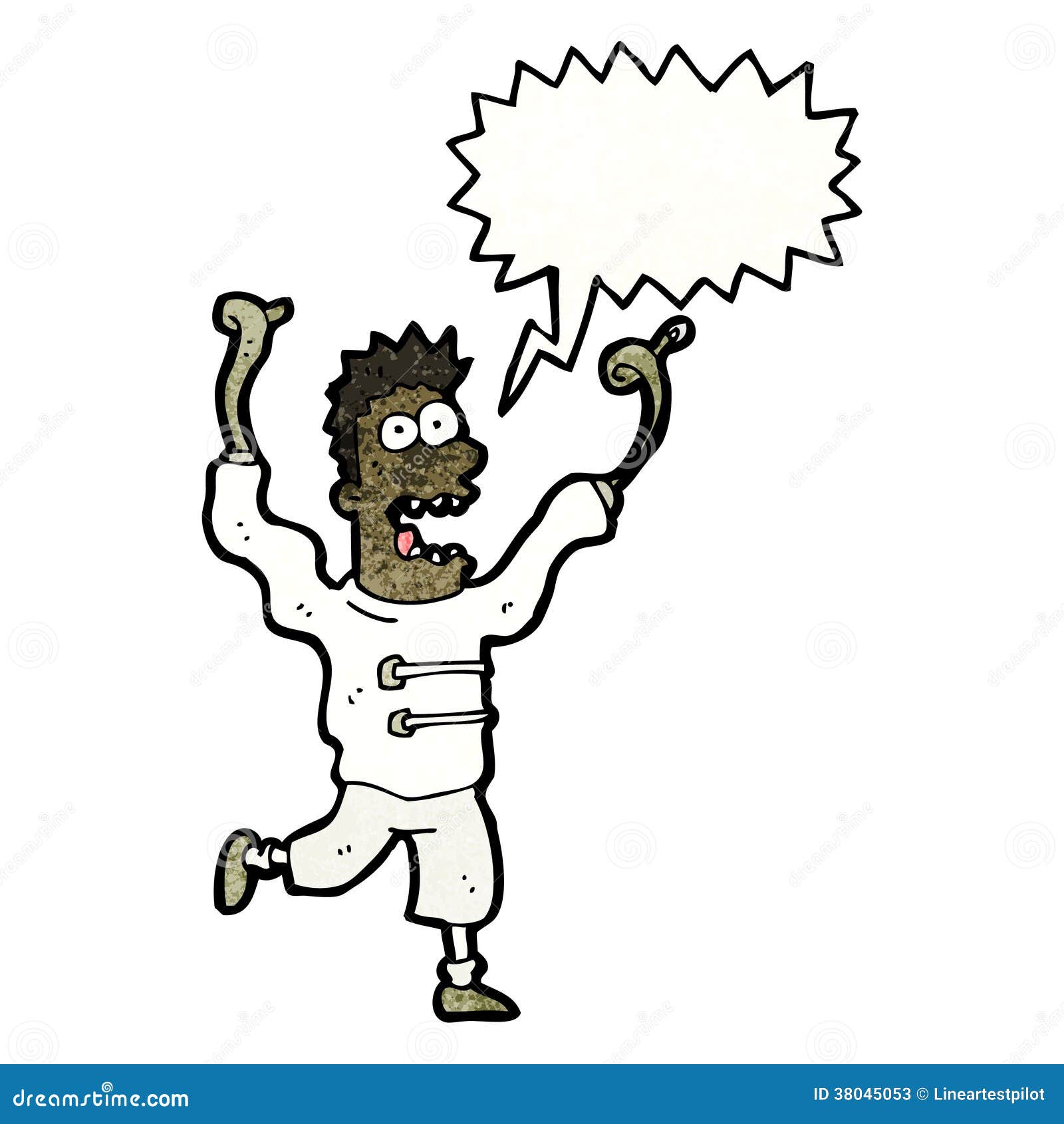 Cartoon crazy mad man stock vector. Illustration of artwork - 38045053