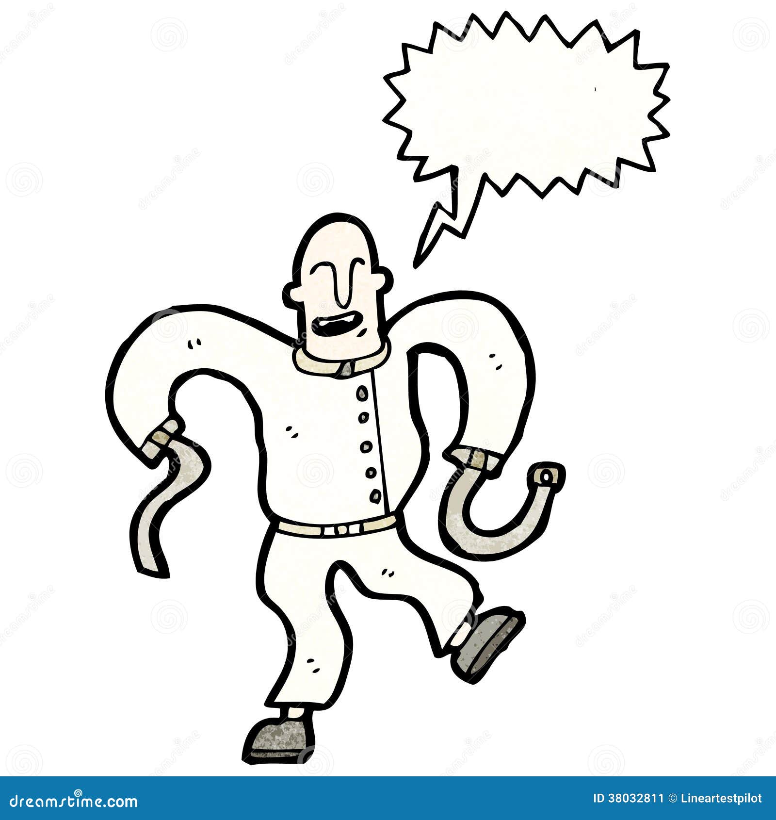 Cartoon crazy madman stock vector. Illustration of textured - 38032811