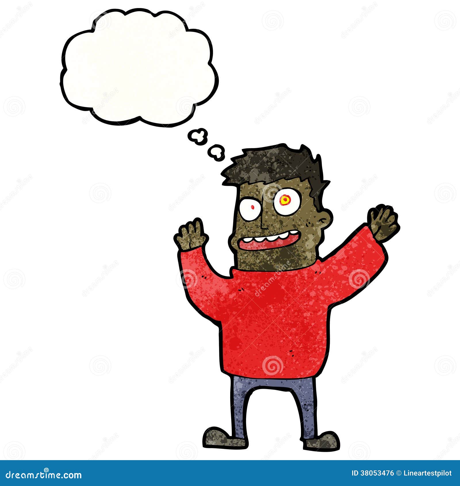 Cartoon crazy man stock vector. Illustration of character - 38053476