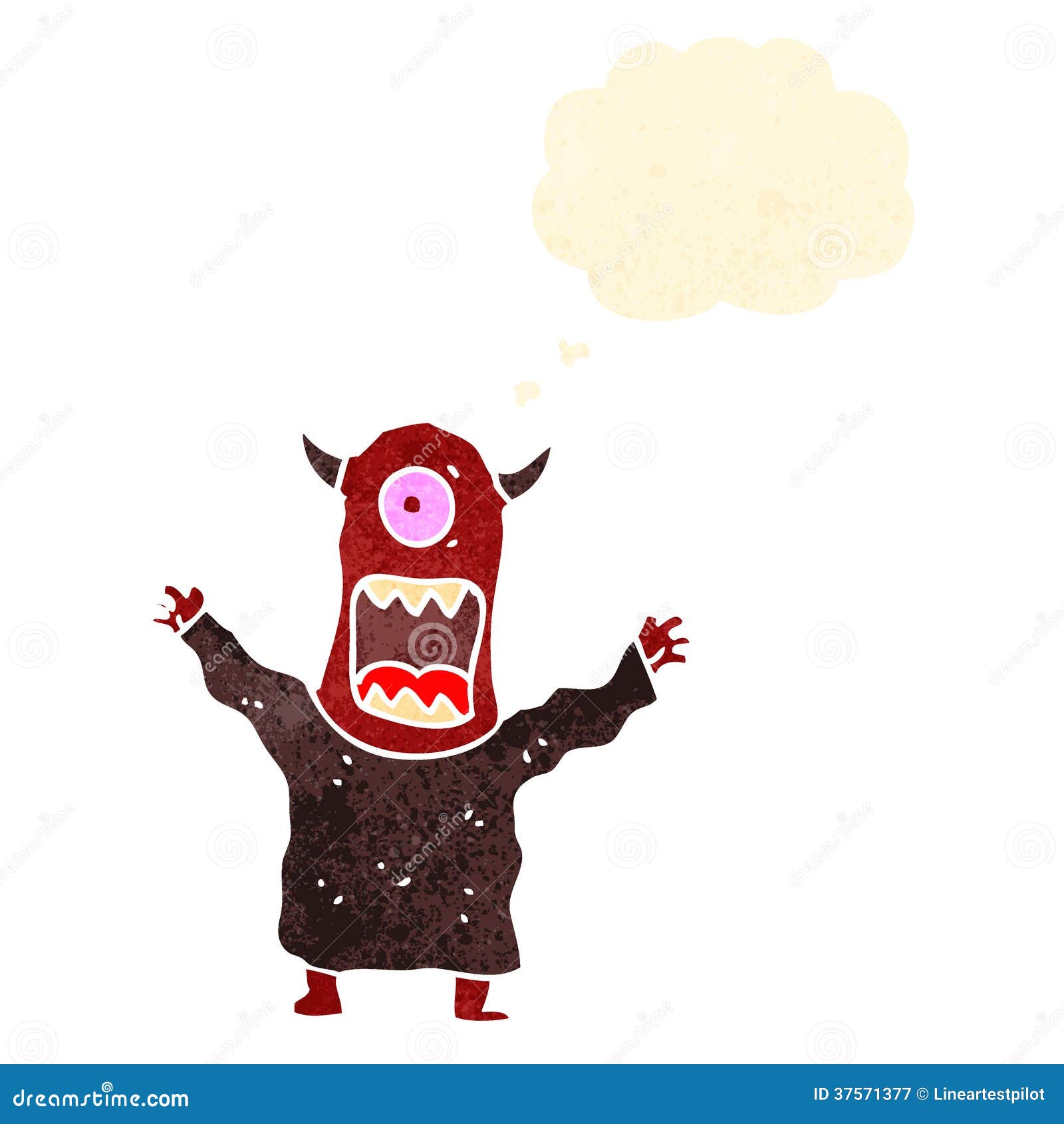 Cartoon crazy monster stock vector. Illustration of cute - 37571377
