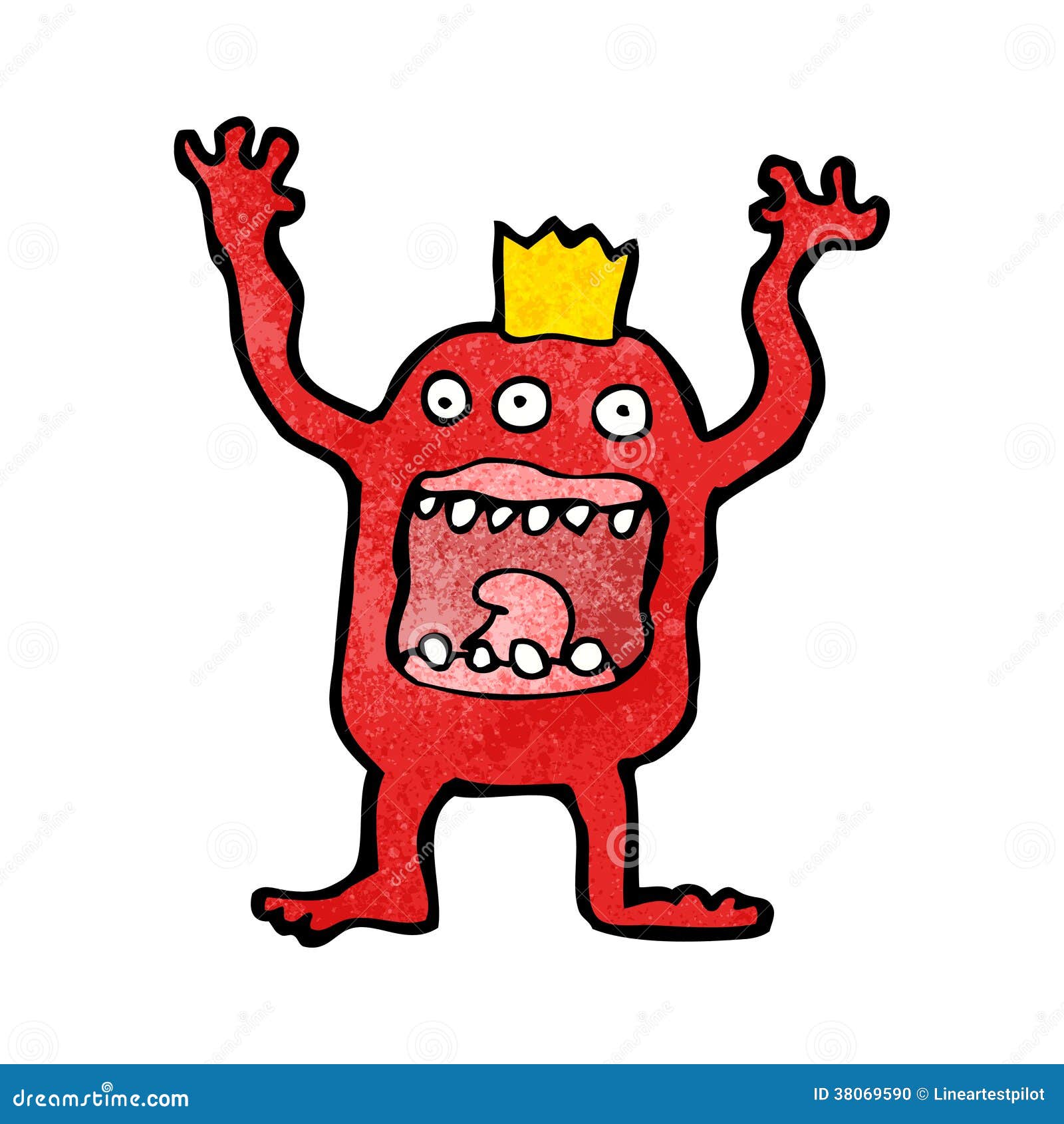 Cartoon crazy monster stock vector. Illustration of artwork - 38069590