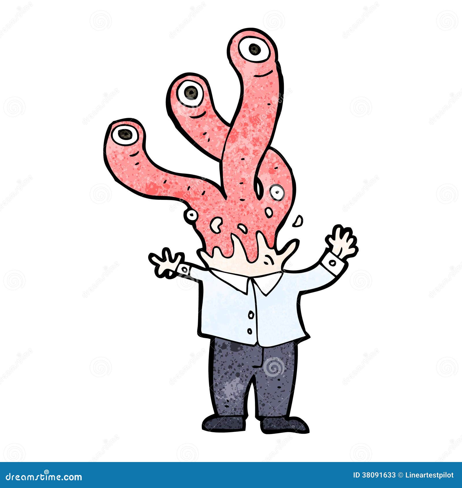 Cartoon crazy monster boss stock vector. Illustration of silly - 38091633