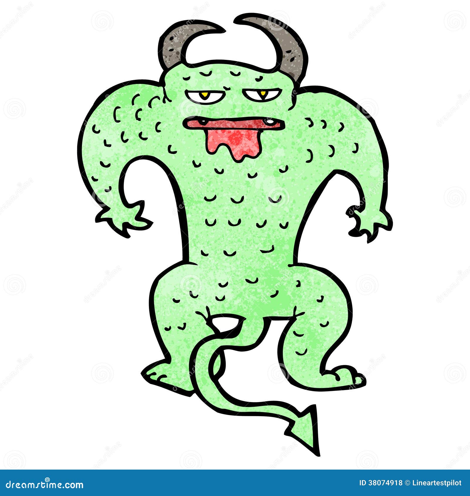 Cartoon crazy monster stock illustration. Illustration of creature ...