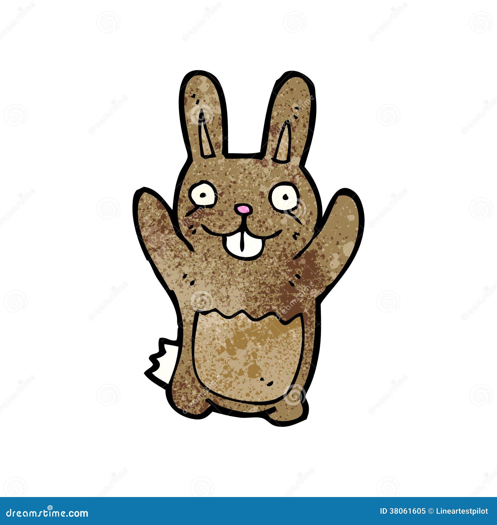 Cartoon crazy rabbit stock vector. Illustration of funny - 38061605