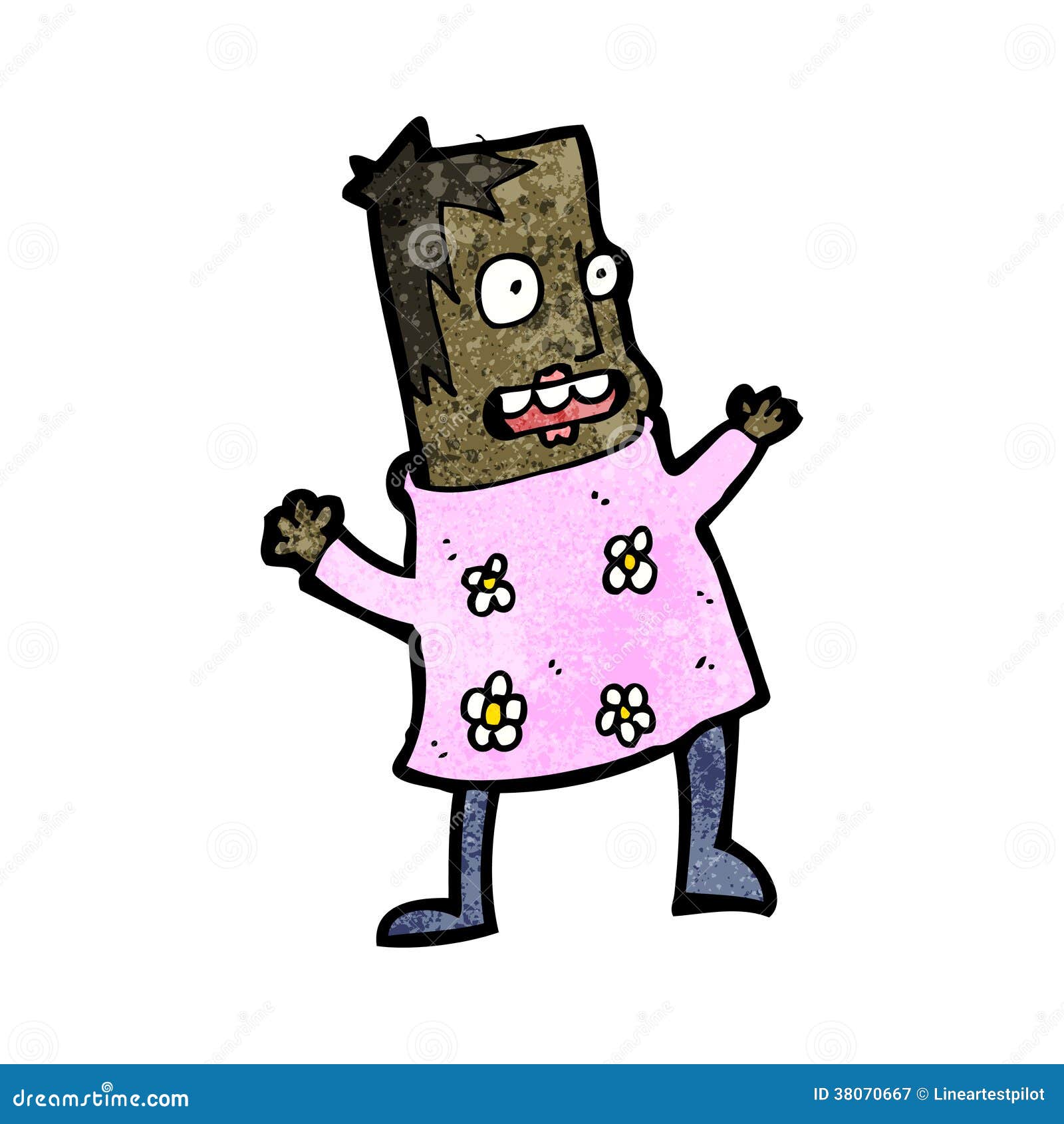 Cartoon crazy woman stock vector. Illustration of anxious - 38070667