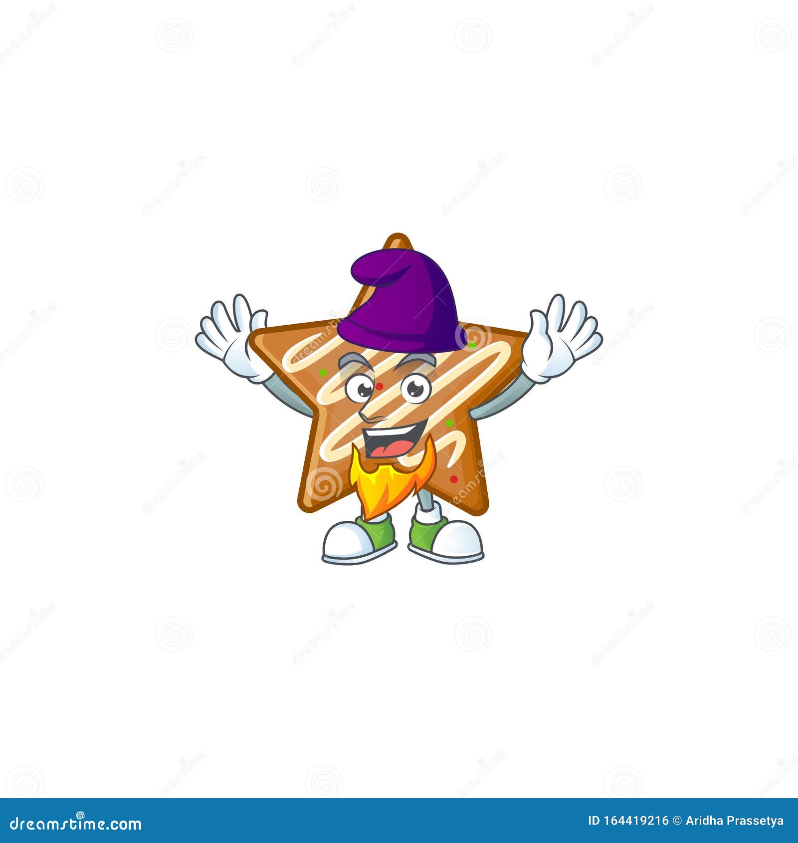 Cartoon Crispy Star Cookies with the Character Elf Stock Vector ...