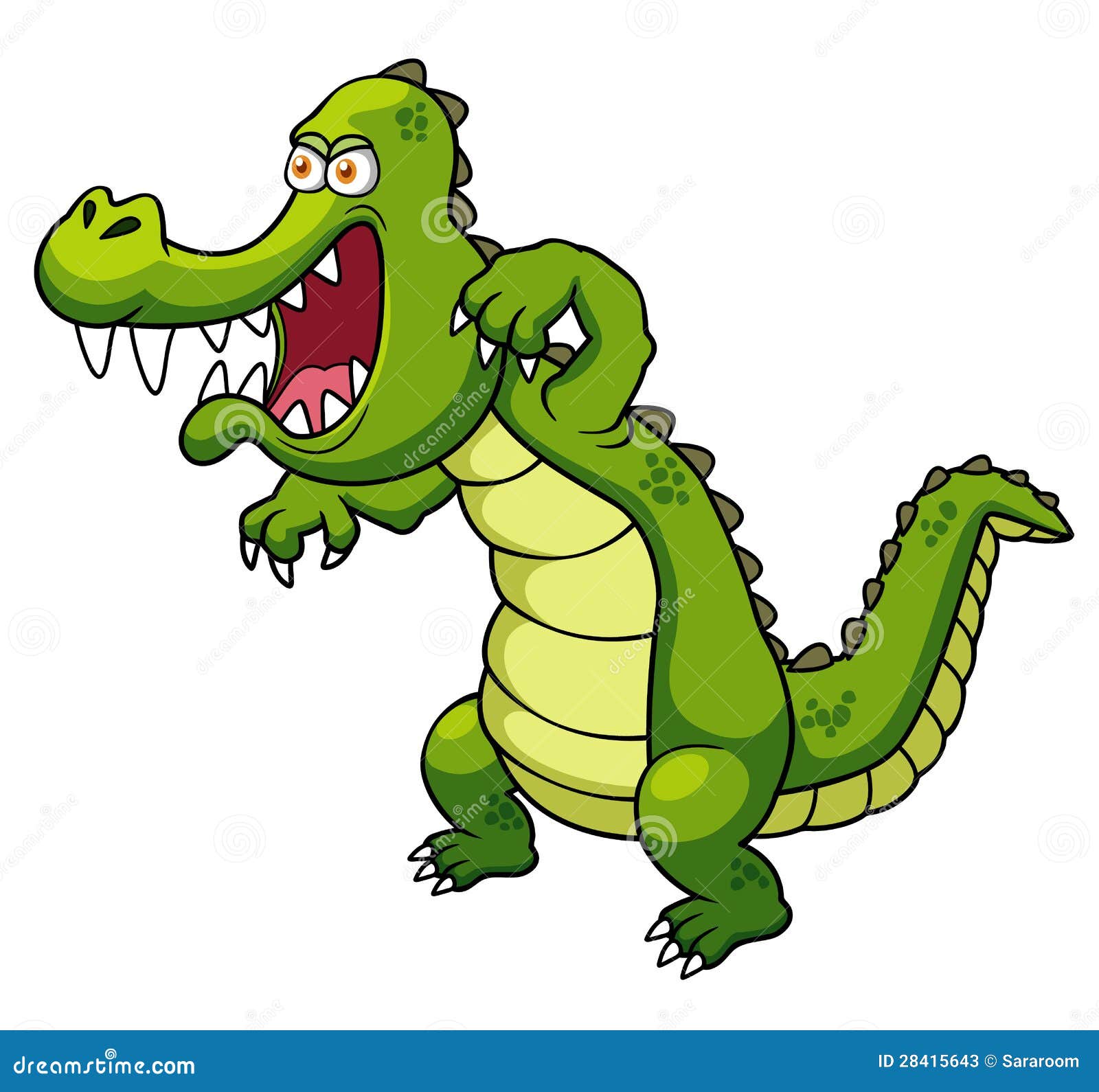 Cartoon crocodile stock vector. Illustration of crocodilian - 28415643
