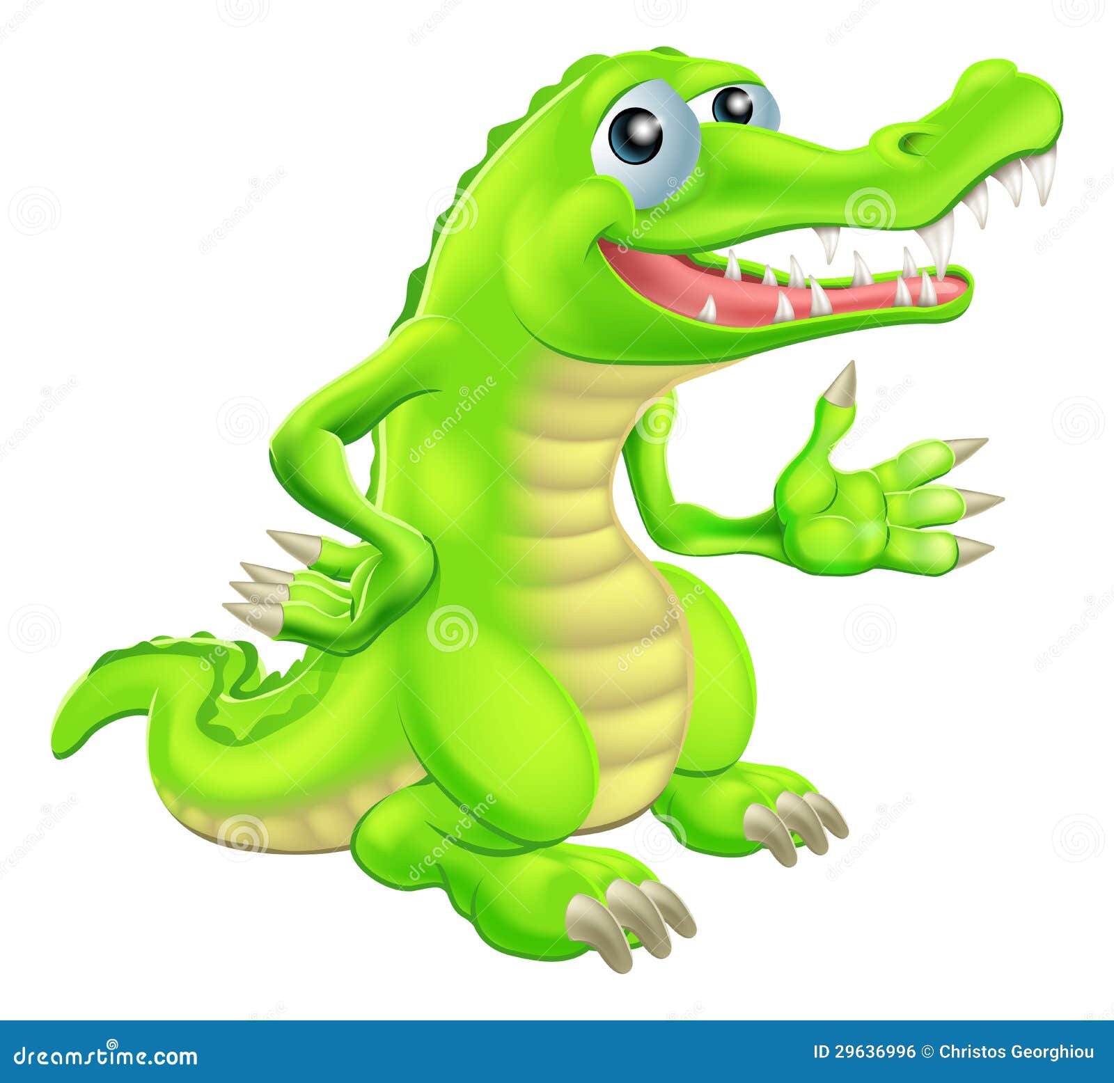 Cartoon Crocodile Illustration Stock Vector - Illustration of reptile ...