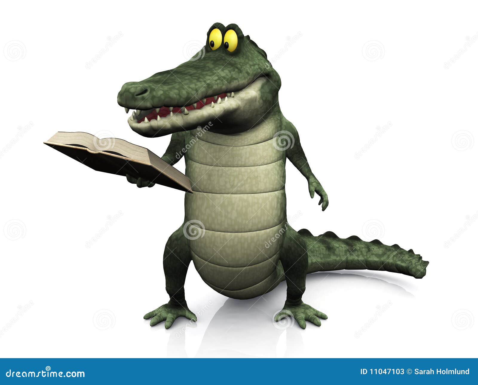 Cartoon Crocodile Swimming Vector Illustration | CartoonDealer.com ...