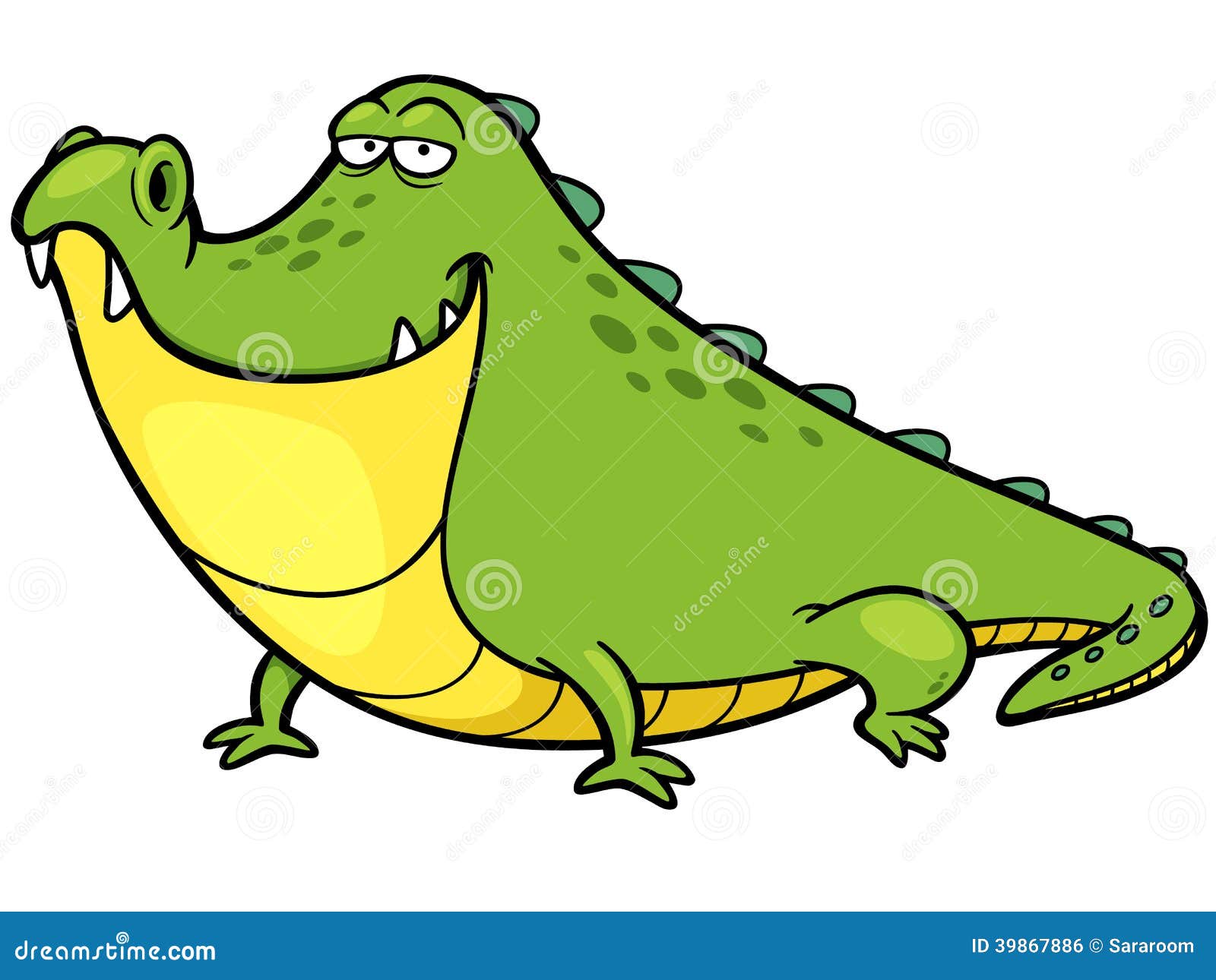 Cartoon crocodile stock vector. Illustration of predator - 39867886