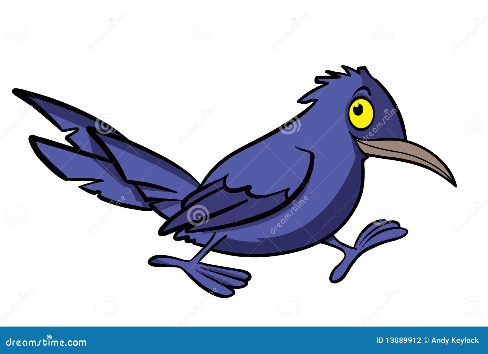 Cartoon crow stock vector. Illustration of walk, birds - 13089912