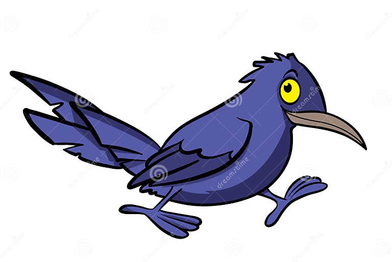 Cartoon crow stock vector. Illustration of walk, birds - 13089912