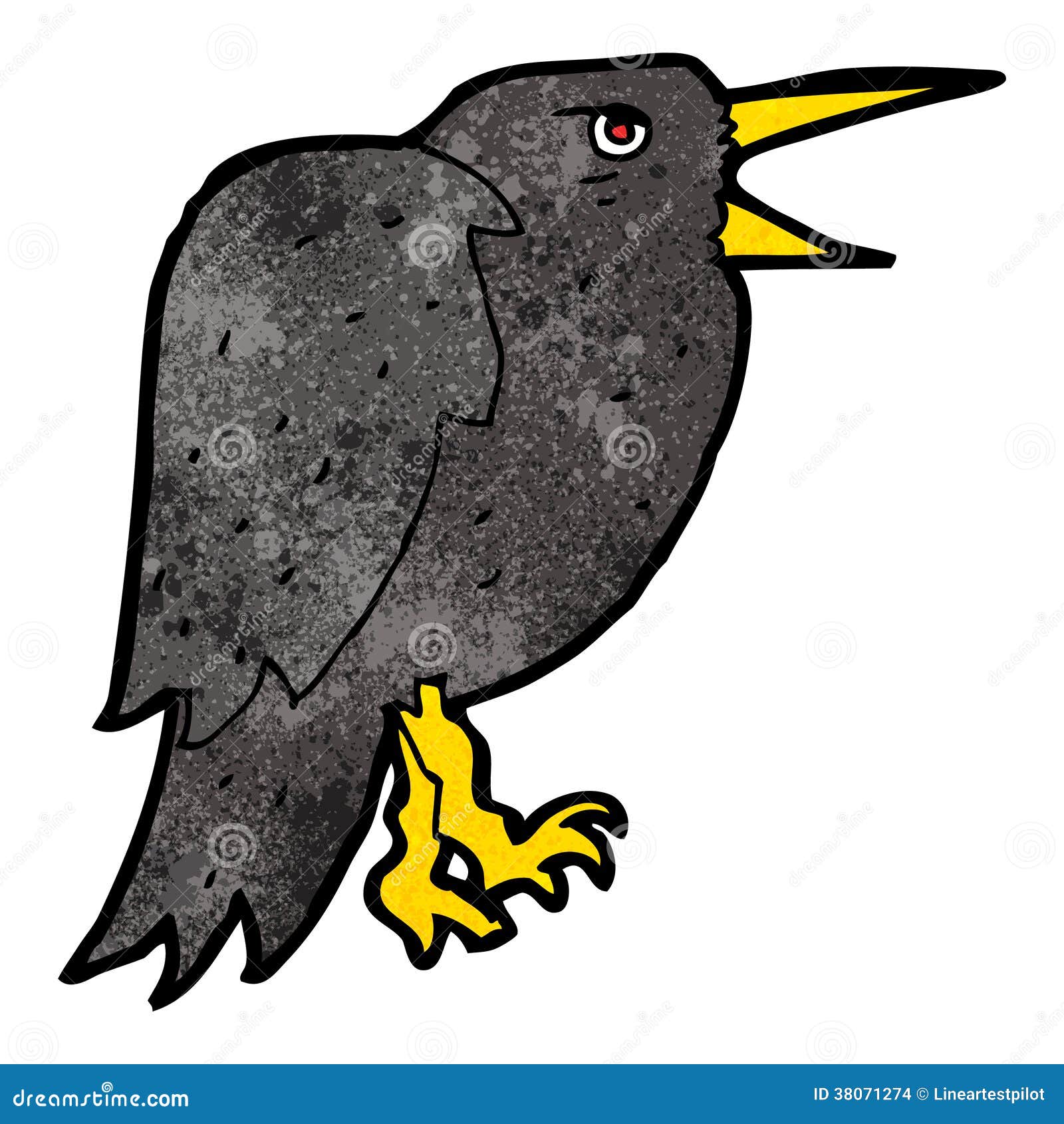 Cartoon crow stock illustration. Illustration of silly - 38071274