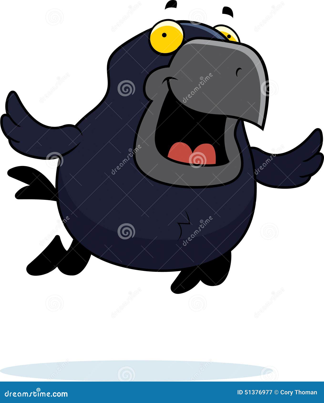 Cartoon Crow Flying stock vector. Illustration of smiling - 51376977