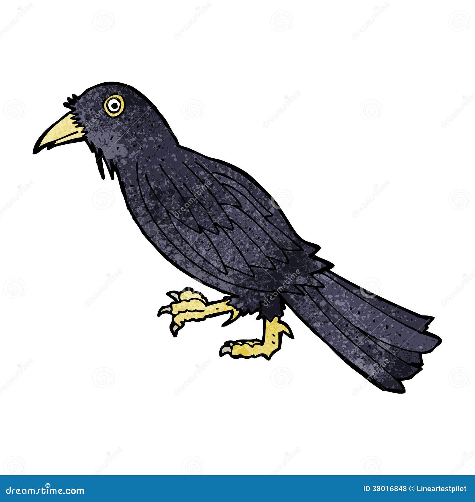 Cartoon crow stock vector. Illustration of quirky, cartoon - 38016848