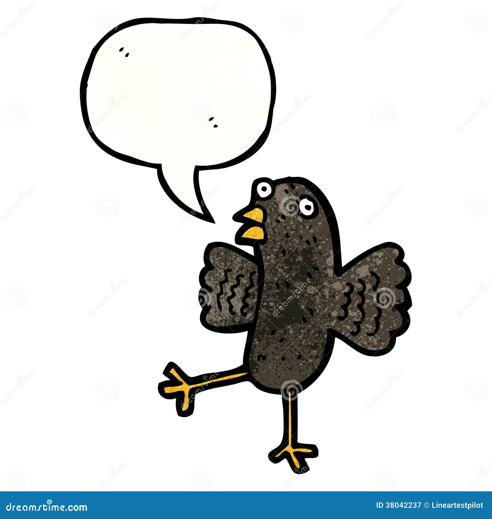 Cartoon crow stock vector. Illustration of crazy, bird - 38042237