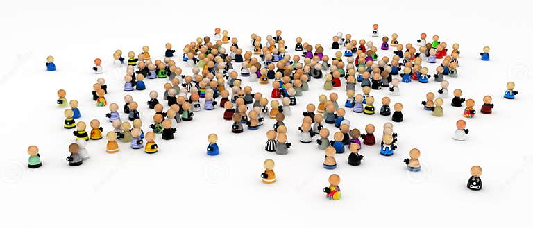 Cartoon Crowd with Cameras stock illustration. Illustration of crowd ...