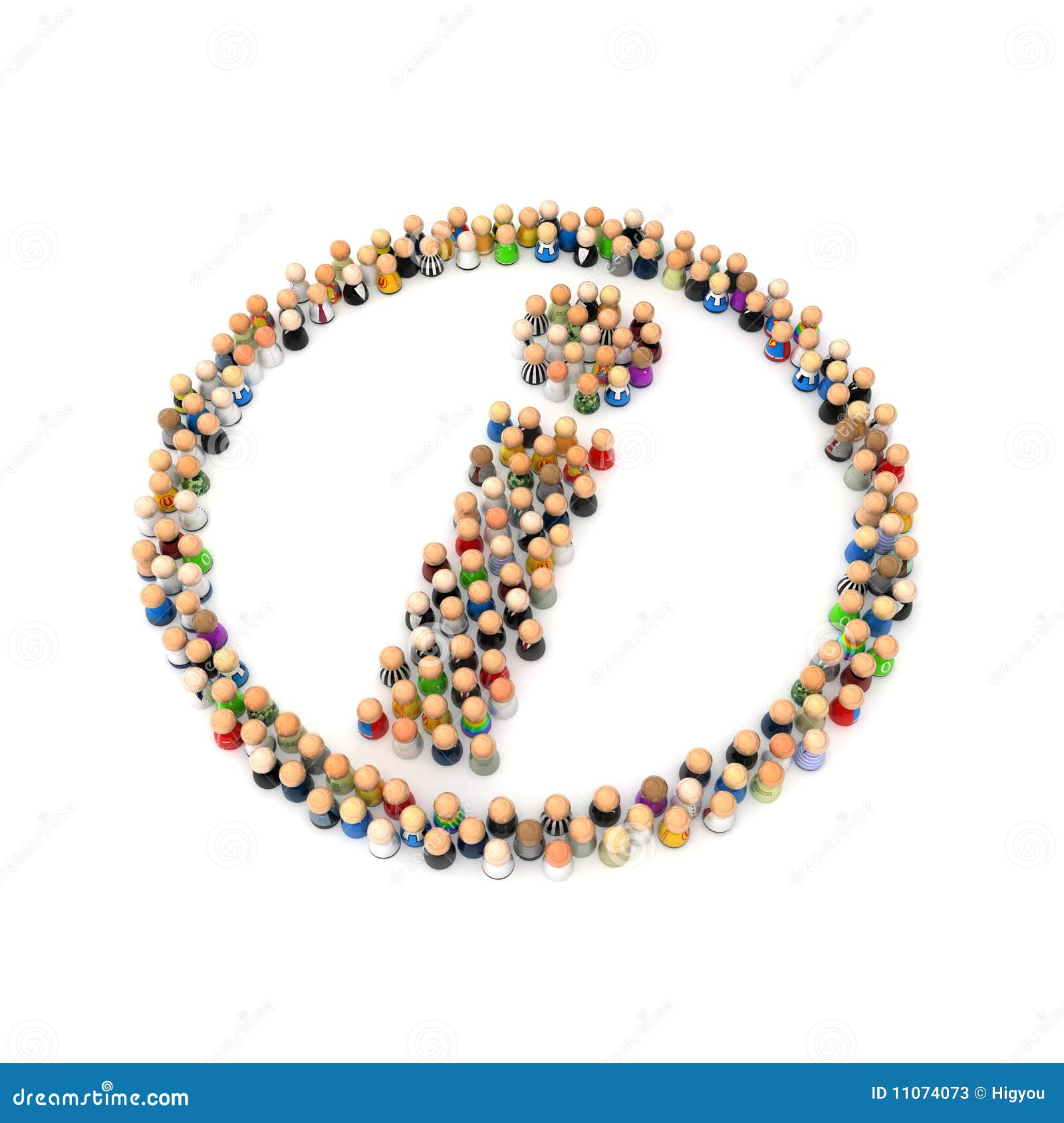Cartoon Crowd, Information Sign Stock Illustration - Illustration of ...