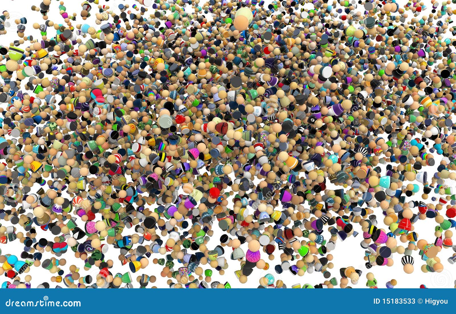 Cartoon Crowd, Inside Cloud Stock Illustration - Illustration of ...