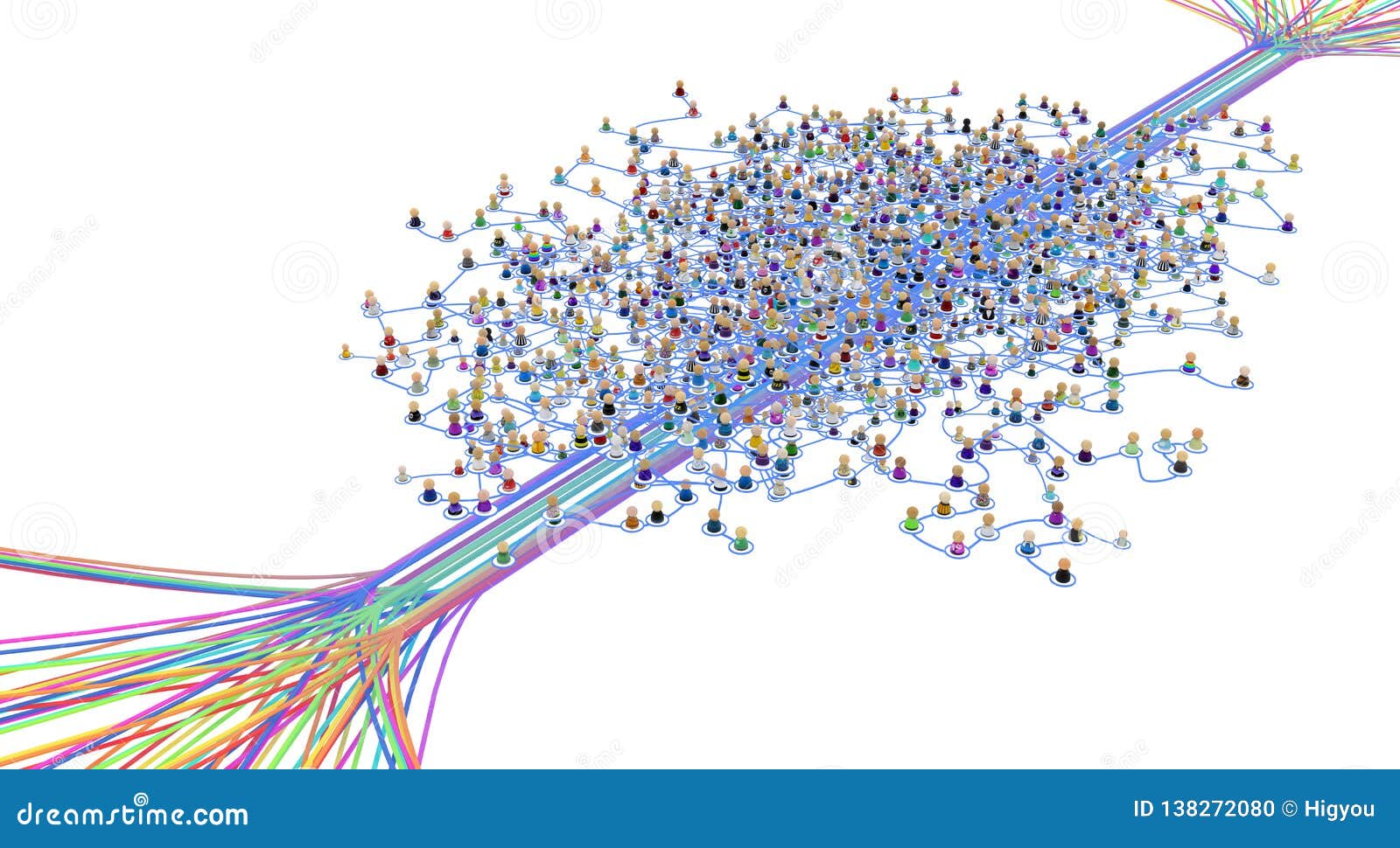 Cartoon Crowd Layered System, Bandwidth Stock Illustration ...