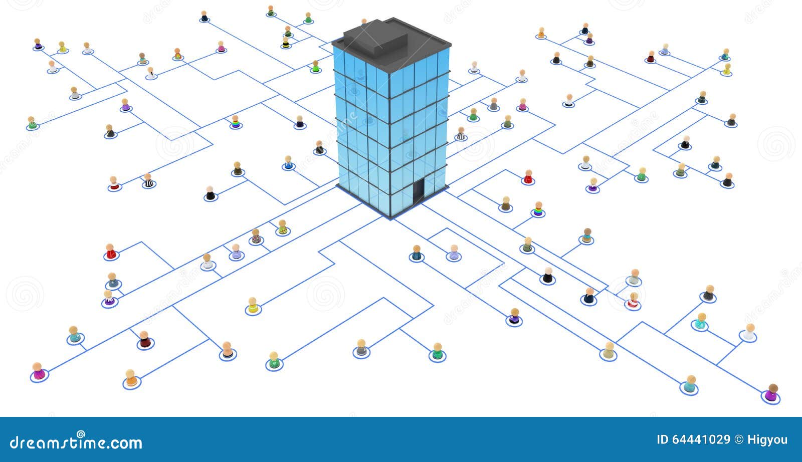 Cartoon Crowd, Link Headquarters Stock Illustration - Illustration of ...