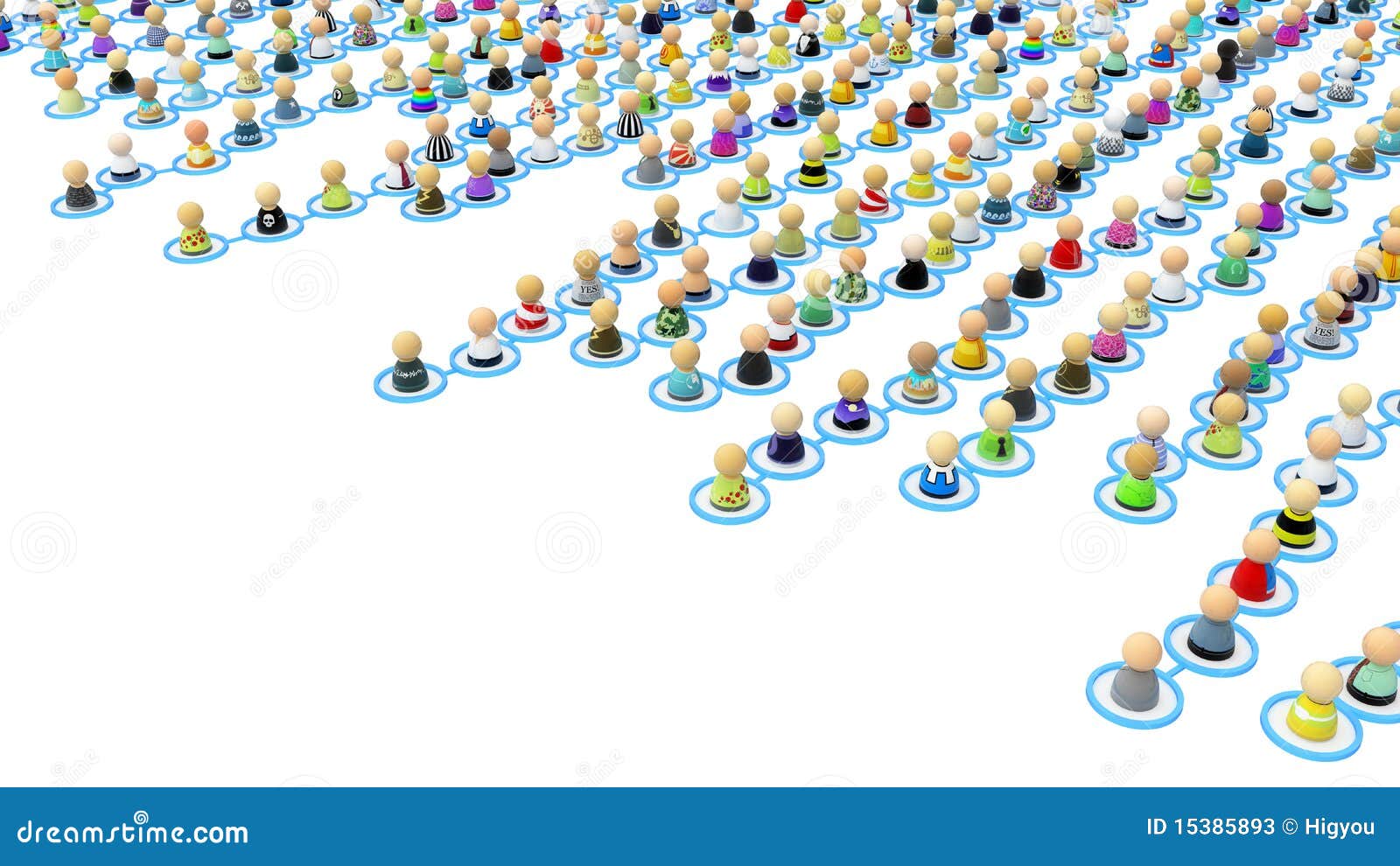 Cartoon Crowd Links, Queues Stock Illustration - Illustration of ...