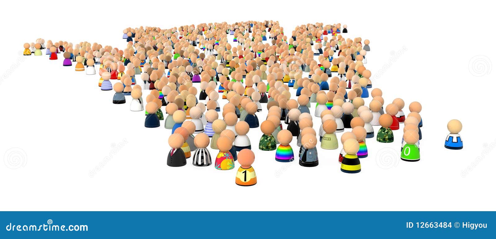 Cartoon Crowd, Many stock illustration. Illustration of globalization ...